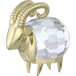 Swarovski Dekofigur "Kristallfigur Sammelfigur Zodiac Steinbock", B/H/T: 2,5cm x 3,8cm x 3,6cm, gold, Metall, Swarovski Kristall, B:2,5cm H:3,8cm