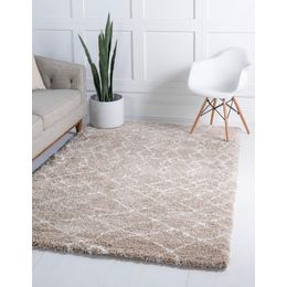 Hochflor-Teppich, B:152cm H:51mm L:244cm, braun, MyFlair M&Ouml;BEL & ACCESSOIRES, Polypropylen (PP), Teppiche, "Temara Shag, LAGERR&Auml;UMUNG", gewebt,