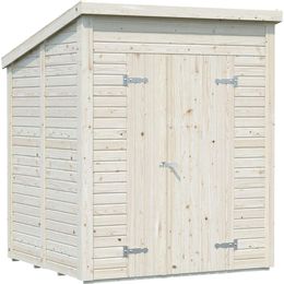 Ger&auml;tehaus Palmako, beige, Massivholz, Garten, Ger&auml;teh&auml;user, "Leif", natur
