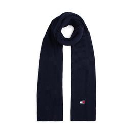 Tommy Jeans Damen Schal "TJW HERITAGE CORE SCARF"schwarz night navy, Strick, Baumwolle, Modet&uuml;cher, Rippstrick, 190 x 28 cm