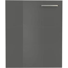 Nobilia Frontblende ""Flash", Ausrichtung w&auml;hlbar", B/H/T: 60cm x 72cm x 1,9cm, T&uuml;ranschlag links, grau, M&ouml;belblenden, f&uuml;r integrierte K&uuml;hlger&auml;te und