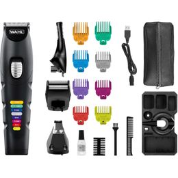 WAHL Multifunktionstrimmer "Color Trim Advanced", schwarz, B:4cm H:15,5cm T:4cm, Haarschneider, Farbcodierte Aufsteckk&auml;mme,