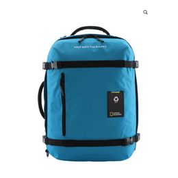 Damen Cityrucksack "OCEAN", National Geographic, blau, Kunstfaser, Rucks&auml;cke, aus recycelten PET-Flaschen