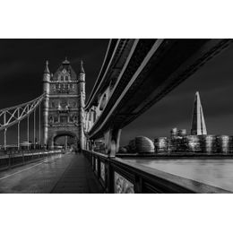 papermoon Fototapete "Photo-Art NADER EL ASSY, LONDON-SKYLINE", B/L: 5m x 2,8m, Bahnen: 10 Stk., bunt, Schlafzimmer, Tapeten