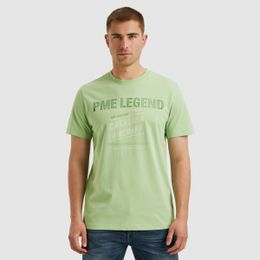 PME-Legend PME LEGEND Damen T-Shirt "Short sleeve r-neck single jersey", gr&uuml;n, Gr. L, bedruckt, unifarben, Jersey, Obermaterial: 100% Baumwolle, Shirts, mit