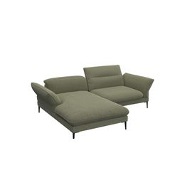 FLEXLUX "Salino, Funktionssofa mit Recamiere, Relaxsofa, Ecksofa" Sofa mit Arm- und Kopfteil-Verstellungen, Kaltschaum & Stahl-Wellen