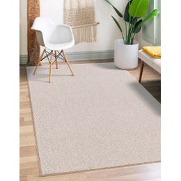 Teppich the carpet, B:80cm H:5mm L:150cm, beige, Polypropylen, Ankleidezimmer, Teppiche, "Natal", Wohnzimmer Teppich robust Filz-R&uuml;cken