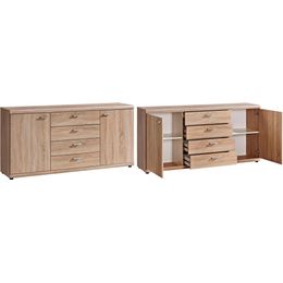 Kommode Procontour, B:150cm H:74cm T:35cm, braun, Schlafzimmer, Sideboards, "Sun BESTSELLER", H&ouml;he 74 cm, variabel verstellbaren Einlegeb&ouml;den