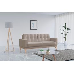 Sit & More 3-Sitzer SIT & MORE, B:215cm H:90cm T:97cm, grau, 100% PES, Sofas, "Lavida"