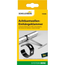 Schellenberg Rollladenaufh&auml;ngung "3 Stk. Einh&auml;ngeklammern Mini f&uuml;r &Oslash; 40 mm Stahlrohrwellen", B/L: 3,6cm, 3 Stk., schwarz, Befestigungen, sch&uuml;tzt den