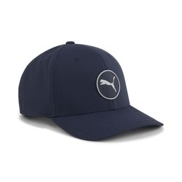 Puma Herren Flex Cap "Circle Cat Tech Golfcap Herren", blau, unifarben, Obermaterial: 97% Polyester, 3% Elasthan; Futter: 100% Polyester; Unter