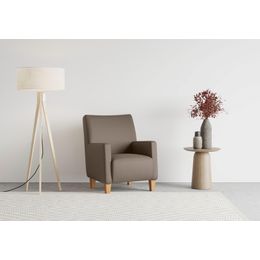 Sit & More Sessel SIT & MORE, B:74cm H:93cm T:81cm, braun, Wohnzimmer, Sessel, "Bosse", mit Federkern