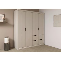 Kleiderschrank Rauch, B:181cm H:203cm T:56cm, beige, Holzwerkstoff, Kinderzimmer, Schr&auml;nke, "Dreht&uuml;renschrank Schrank Garderobe W&auml;scheschrank