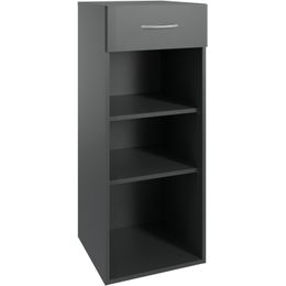 Standregal wimex, B:30cm H:98cm T:40cm, grau, Holzwerkstoff, Wohnzimmer, Regale, "Multiraumkonzept das Schrank System f&uuml;r jedes Zuhause", planbar und