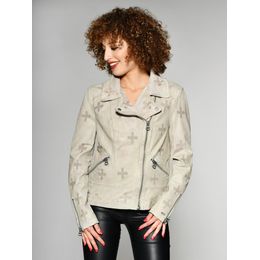 Maze Damen Lederjacke "Movas", wei&szlig;, Gr. S, Obermaterial: 100% Lammleder; Futter: 100% Polyester, Jacken