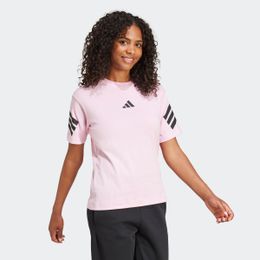 Damen T-Shirt "FUTURE ICONS 3-STREIFEN", pink, Gr. XS, adidas Sportswear, Obermaterial: 100% Baumwolle, Shirts