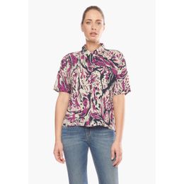 Damen Klassische Bluse, pink, Gr. L, Le Temps Des Cerises, mehrfarbig, 100% Viskose, Blusen, mit abstraktem Allover-Print