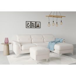 Sit & More Stauraumhocker SIT & MORE, B:58cm H:48cm T:58cm, beige, 100% Polyester, Hocker, "Sinatra", Sitzfl&auml;che ist abnehmbar, chromfarbene Metallf&uuml;&szlig;e