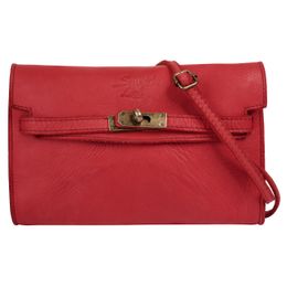 Samantha Look Damen Umh&auml;ngetasche, rot, Leder, vintage, Taschen, echt Leder, Made in Italy