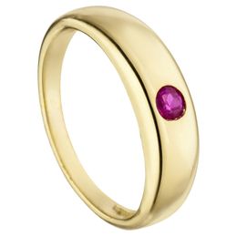 Jobo Damen Kettenanh&auml;nger "Anh&auml;nger Taufring", Gelbgold 333, gold, Gelbgold 333, Schmuckanh&auml;nger, 333 Gold mit Rubin