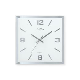AMS Wanduhr "W9324", B/H/L: 27cm x 27cm, bunt, Wanduhren, Quarzuhr,Glas,Wohnzimmer,Esszimmer,K&uuml;che,Arbeitszimmer,B&uuml;ro, Flur