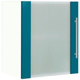Wiho-K&uuml;chen Glash&auml;ngeschrank WIHO K&Uuml;CHEN, B:50cm H:56,5cm T:35cm, blau, K&uuml;che, Schr&auml;nke, "Flexi2", Breite 50 cm