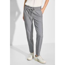 Cecil Damen Stoffhose, grau, Gr. XXL, unifarben, Stoff, 88% Polyester, 10% Viskose, 2% Elasthan, Hosen, Elastikbund mit Tunnelzug