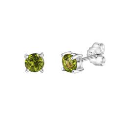Vivance Damen Paar Ohrstecker "925-Sterling Silber rhodiniert Peridot", one-size, Silber 925 (Sterlingsilber), wei&szlig;, Silber 925 (Sterlingsilber),