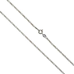 Vivance Damen Collierkettchen "925/- Sterling Silber Figarokette", 40cm, Silber 925 (Sterlingsilber), L: 40 B: 2mm, wei&szlig;, Silber 925