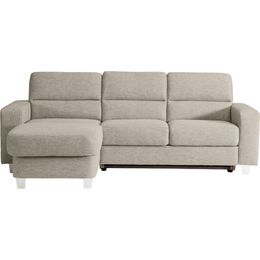 Ecksofa Alina, B:264cm H:90cm T:167cm, beige, Struktur TTA (100% Polyester), Wohnzimmer, Sofas