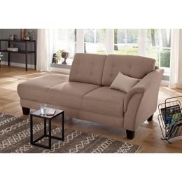 Recamiere Home Affaire, B:197cm H:89cm T:90cm, beige, Luxus-Microfaser (90% Polyester, 10% Polyamid);Struktur fein (100% Polyester);Flachgewebe (100%