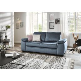 Schlafsofa DIE PLANBAR, B:196cm H:90cm T:100cm, blau, 100% Polyester, Jugendzimmer, Sofas, "MP-PD19021", mit L&auml;ngsschl&auml;ferfunktion 140x210 cm