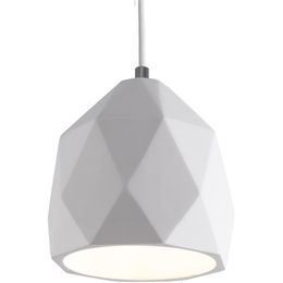 Paco Home Pendelleuchte "FREE-TOWN", 1, &Oslash; 18cm, wei&szlig;, Esszimmer, Leuchten, LED, E27, Lampe F&uuml;r Wohnzimmer Esszimmer K&uuml;che, H&ouml;henverstellbar