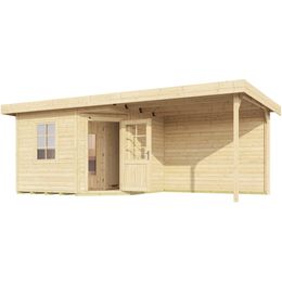 Weka Saunahaus "SALO 2", Saunaofen, externe Steuerung, 9 kW, beige, Garten, Saunen, inkl. hochwertiger Elementsauna