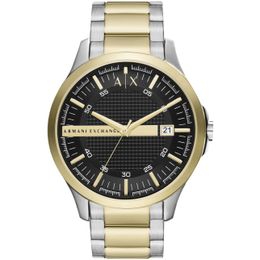 Armani Exchange Herren Quarzuhr, silber, Armbanduhren, Armbanduhr, Herrenuhr, Edelstahlarmband, analog, Tag