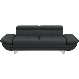 3-Sitzer COTTA, B:233cm H:75cm T:104cm, grau, Softlux-Kunstleder;Luxus-Kunstleder, Sofas, "Enterprise", Big-Sofa, mit Armteilverstellung &
