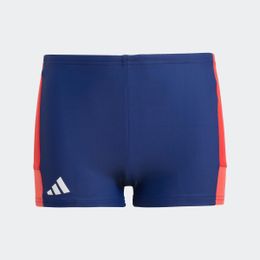 Jungen Badehose "COLORBLOCK 1-INCH KIDS BOXER", blau, Gr. 98, adidas Performance, Obermaterial: 80% Polyamid, 20% Elasthan, Badehosen