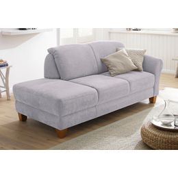 Recamiere Home Affaire, B:194cm H:84cm T:91cm, grau, Struktur (100% Polypropylen);Luxus-Microfaser (100% Polyester) 90% Polyester/10%