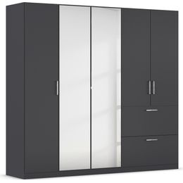 Dreht&uuml;renschrank Rauch, B:226cm H:210cm T:54cm, grau, Holzwerkstoff, Schr&auml;nke, "Kleiderschrank Schrank Garderobe Schlafzimmerschrank PADUA", voll
