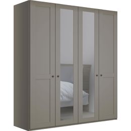 Dreht&uuml;renschrank Wiemann, B:197,3cm H:216cm T:58cm, grau, Glas, Holzwerkstoff, Schr&auml;nke, "G&ouml;teborg, mit 95 &Ouml;ffnungswinkel, Made in Germany", inkl.