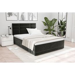 Polsterbett, B:140cm L:210cm, grau, Westfalia Schlafkomfort, Bezug 100% Polyester, Polsterung: Polsterwatte, Material Gestell: gepolsterter