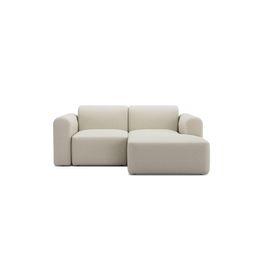 Ecksofa TENKSOM, B:194cm H:71cm T:152cm, wei&szlig;, Wohnzimmer, Sofas, "Rund, kompakte Relax-Ecke, f&uuml;r kleine R&auml;ume, hoher Sitzkomfort", Bez&uuml;ge