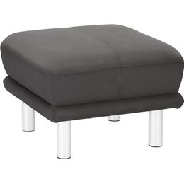 Hocker Trendmanufaktur, B:66cm H:44cm T:66cm, grau, Struktur fein (100% Polyester);Microfaser Vintage (100% Polyester);Struktur (100% Polyester),