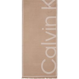 Calvin Klein Damen Schaldesert taupe, nacreous clouds, unifarben, Web, Viskosemischung, Modet&uuml;cher, Regular fit