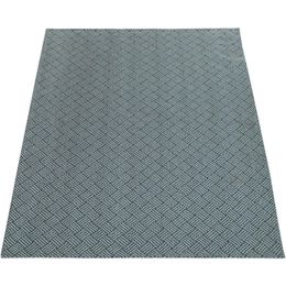 Teppich Paco Home, B:60cm H:4mm L:100cm, grau, Baumwolle, Polyester, Wohnzimmer, Teppiche, "Varadero 461", 3D-Design, Kurzflor, Wohnzimmer
