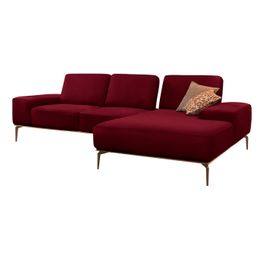 Ecksofa W.Schillig, B:279cm H:88cm T:178cm, rot, Longlife Xtra-Leder Z73: Naturwalkleder der Luxusklasse aus den erlesensten Rohh&auml;uten. Hautst&auml;rke 1,