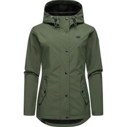 Ragwear Damen Softshelljacke "Margge Shell", gr&uuml;n, Gr. XL, Obermaterial: 100% Polyester; Innenfutter: 100% Polyester, Jacken, wasserdichte Damen