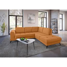 Sit & More Ecksofa SIT & MORE, B:258cm H:84cm T:226cm, gelb, Wohnzimmer, Sofas, "Bendigo L-Form", inklusive Sitztiefenverstellung, Bodenfreiheit 12 cm, in 2