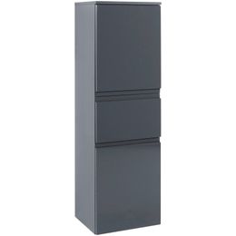 Midischrank Welltime, B:40cm H:130cm T:35cm, grau, MDF, Spanplatte, Badezimmer, Schr&auml;nke, "Cardiff", Breite 40 cm, mit Softclose-Funktion