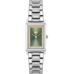 Lacoste Damen Quarzuhr "CATHERINE", silber, Armbanduhren, Armbanduhr, Damenuhr, analog, Glaskristalle, Edelstahlarmband